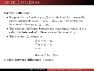 Interpolation with Finite differences | PDF