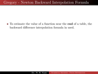 Interpolation with Finite differences | PDF