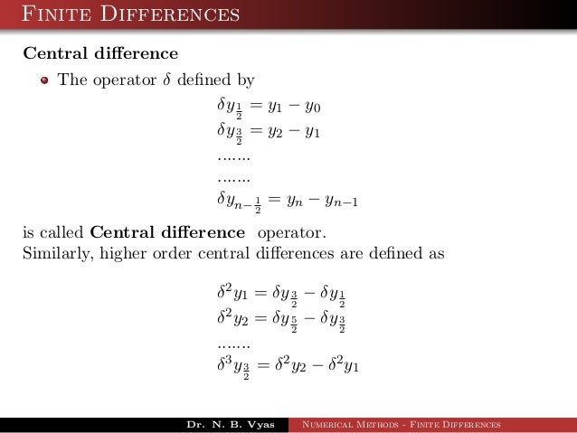 Interpolation With Finite Differences