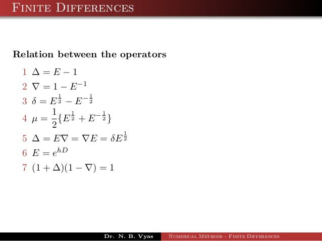 Interpolation With Finite Differences