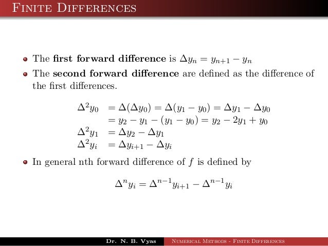 Interpolation With Finite Differences
