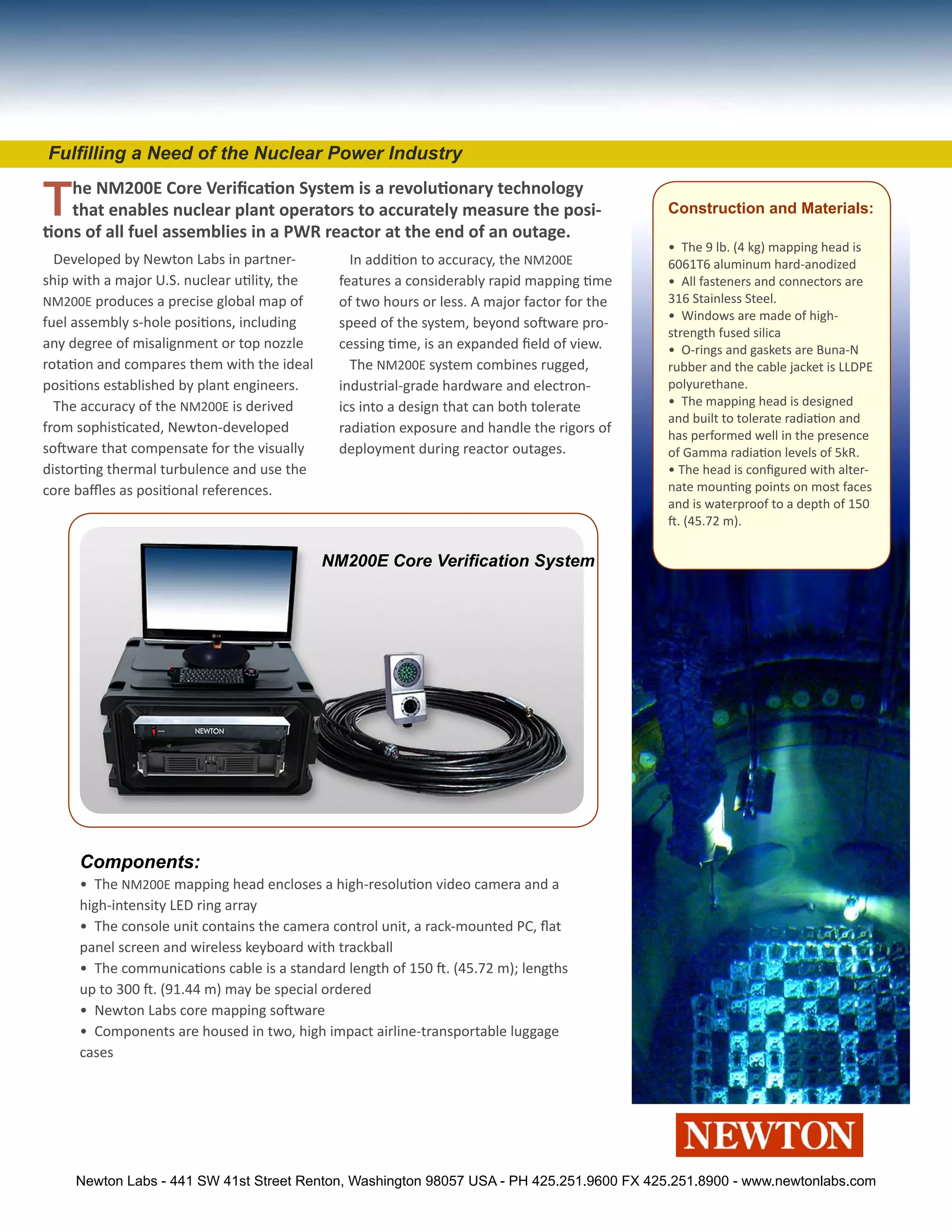 NM200E Nuclear Core Verification System | PDF