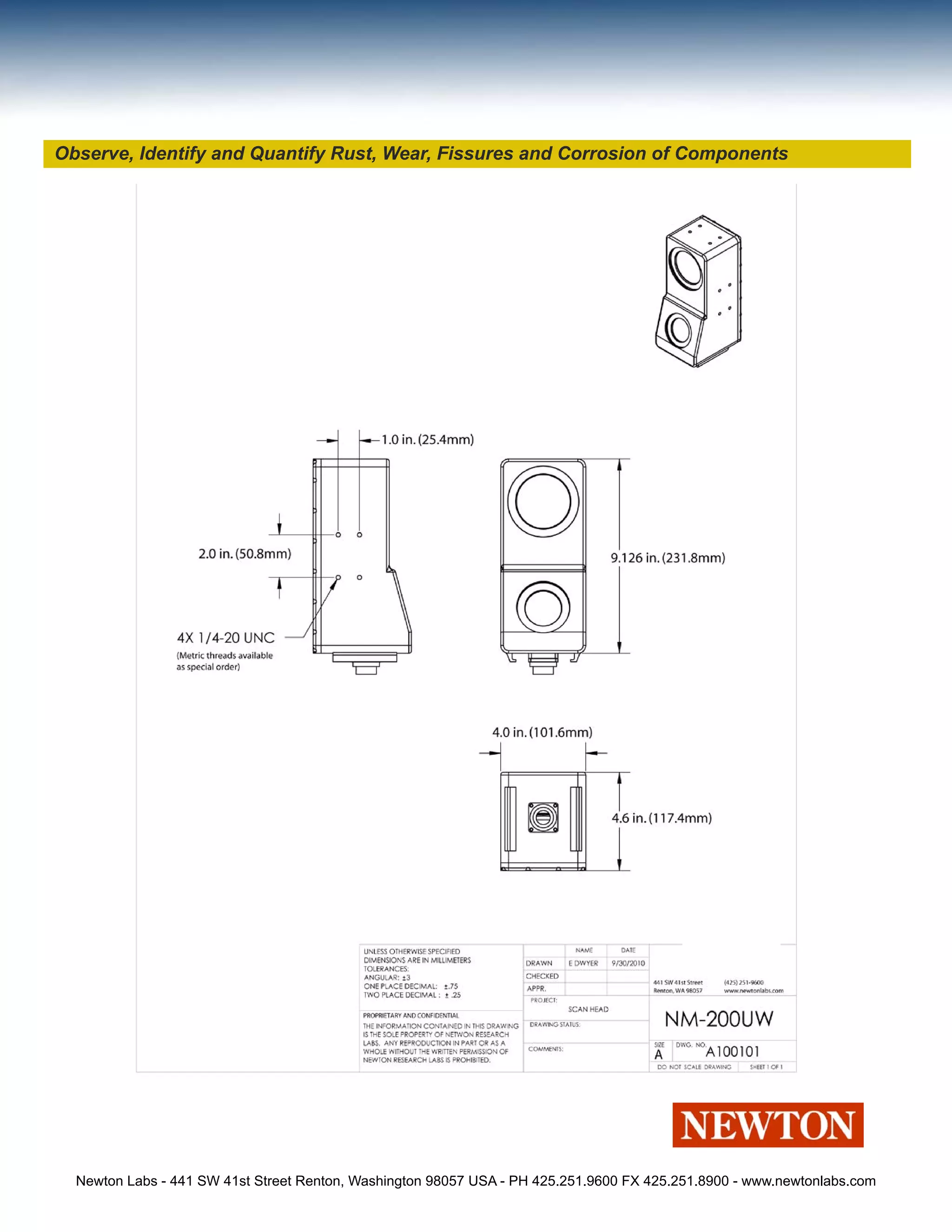 NM200UW Nuclear Underwater Laser Scanner | PDF