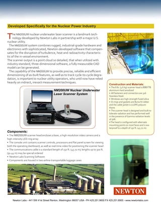 NM200UW Nuclear Underwater Laser Scanner | PDF