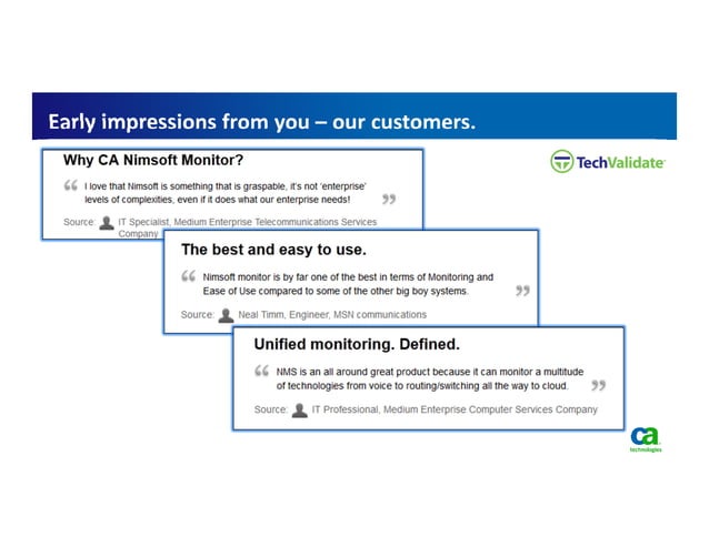 Introducing CA Nimsoft Monitor 6 - Webcast | PPT