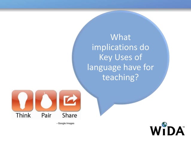 WIDA: Introducing the Key Uses of Academic Language | PPTX