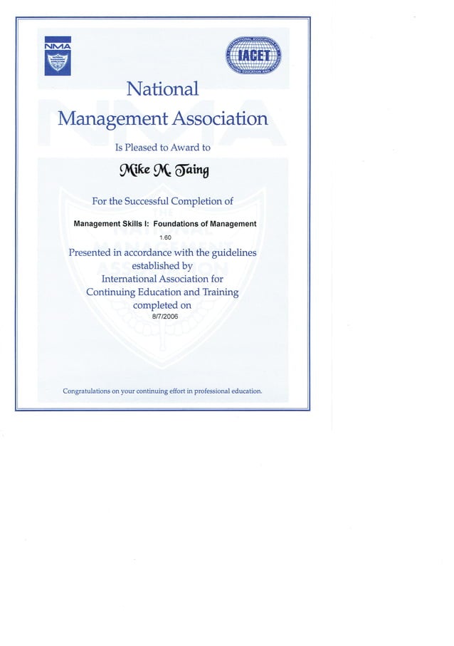 NMA National Management Association | PDF