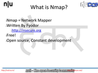 NMAP - The Network Scanner | PPTX