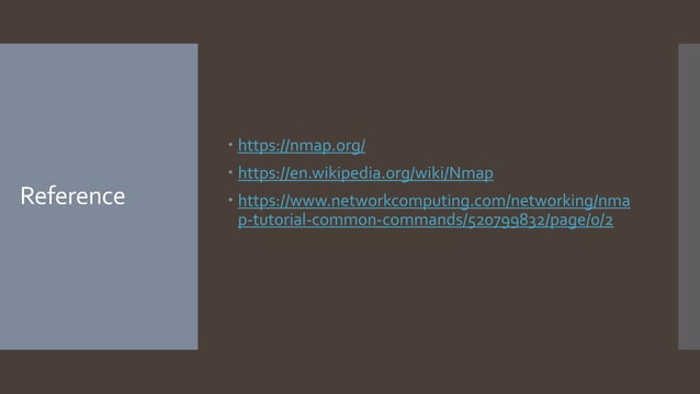 Nmap | PPTX | Operating Systems | Computer Software and Applications