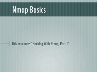Nmap basics | PDF