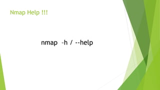 Nmap basics | PPTX