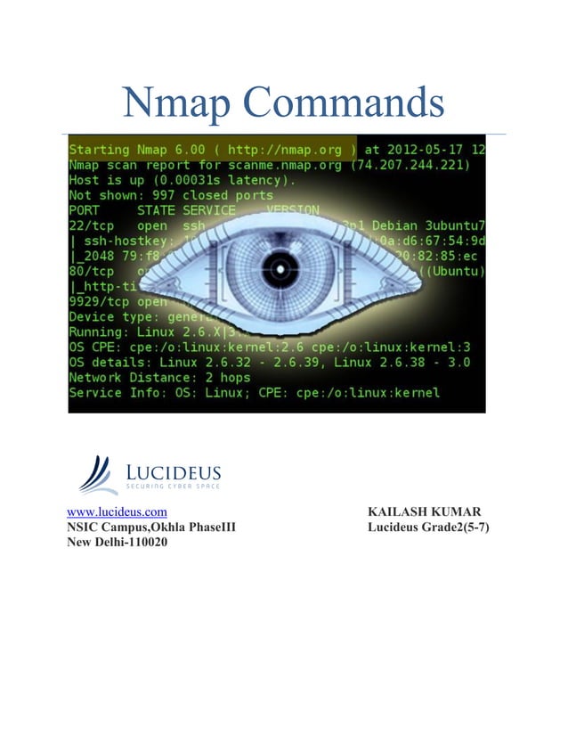 Nmap commands | PDF