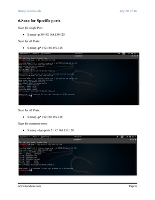 Nmap commands | PDF