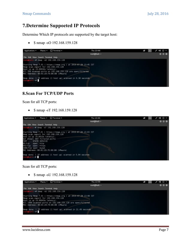 Nmap commands | PDF