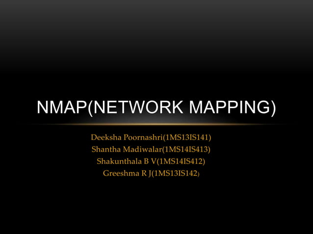 Nmap(network mapping) | PPTX