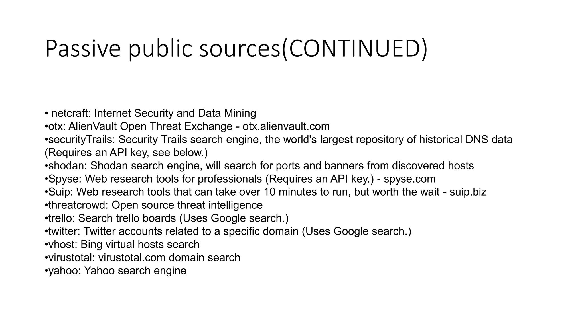 Nmapper theHarvester OSINT Tool explanation | PPTX