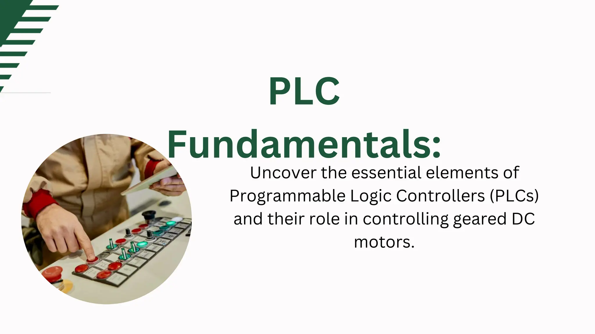 Controlling geared dc motor with plc | PPTX