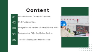 Controlling geared dc motor with plc | PPT