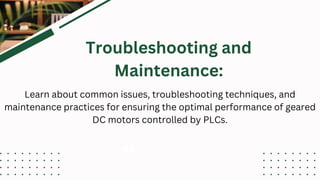 Controlling geared dc motor with plc | PPT