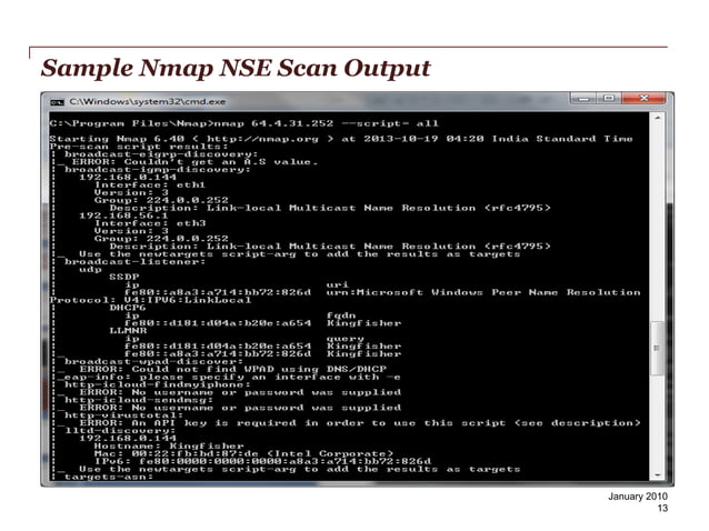Nmap scripting engine | PPT