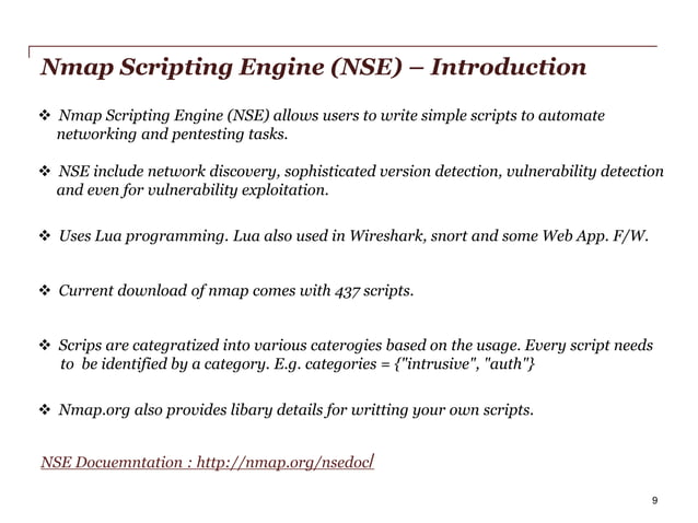 Nmap scripting engine | PPT