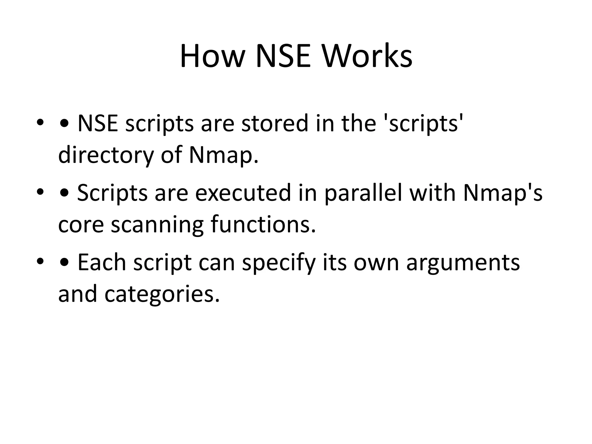 Nmap Scripting Engine Presentations Pptx Free Download