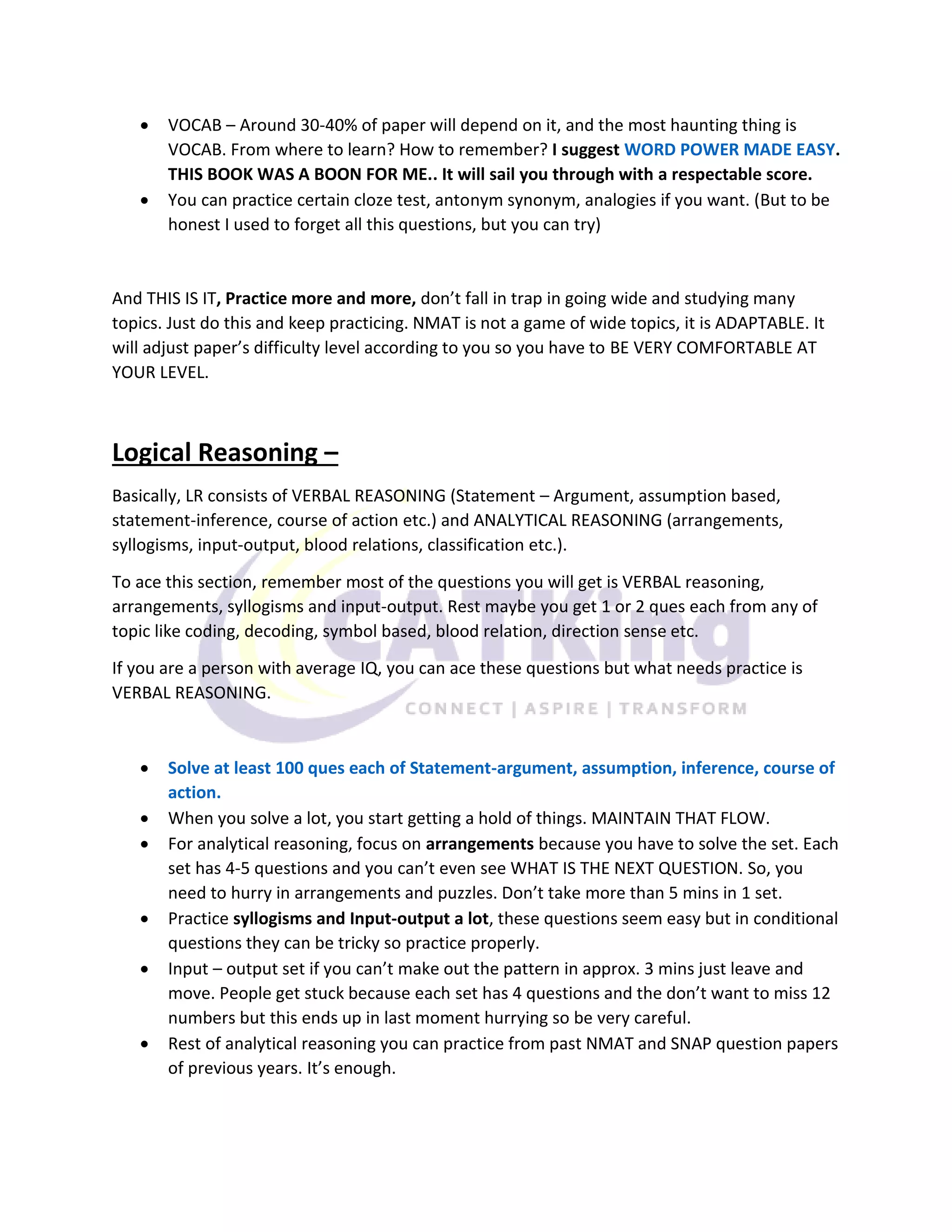 Nmat strategy (1) | PDF