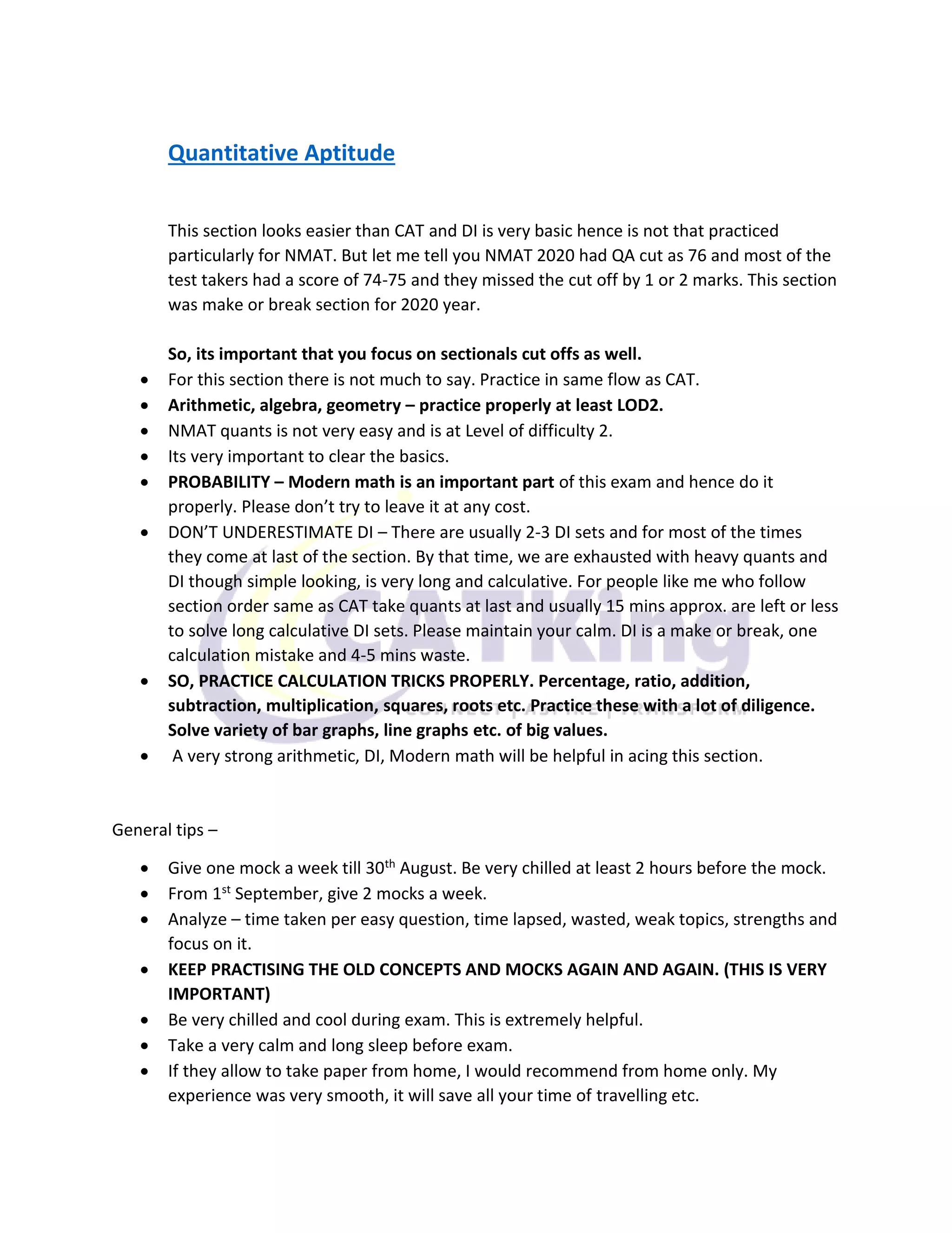 Nmat strategy (1) | PDF