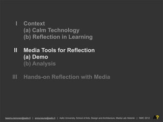 NMC 2012 Media Tools for Reflection in Learning-last | PDF