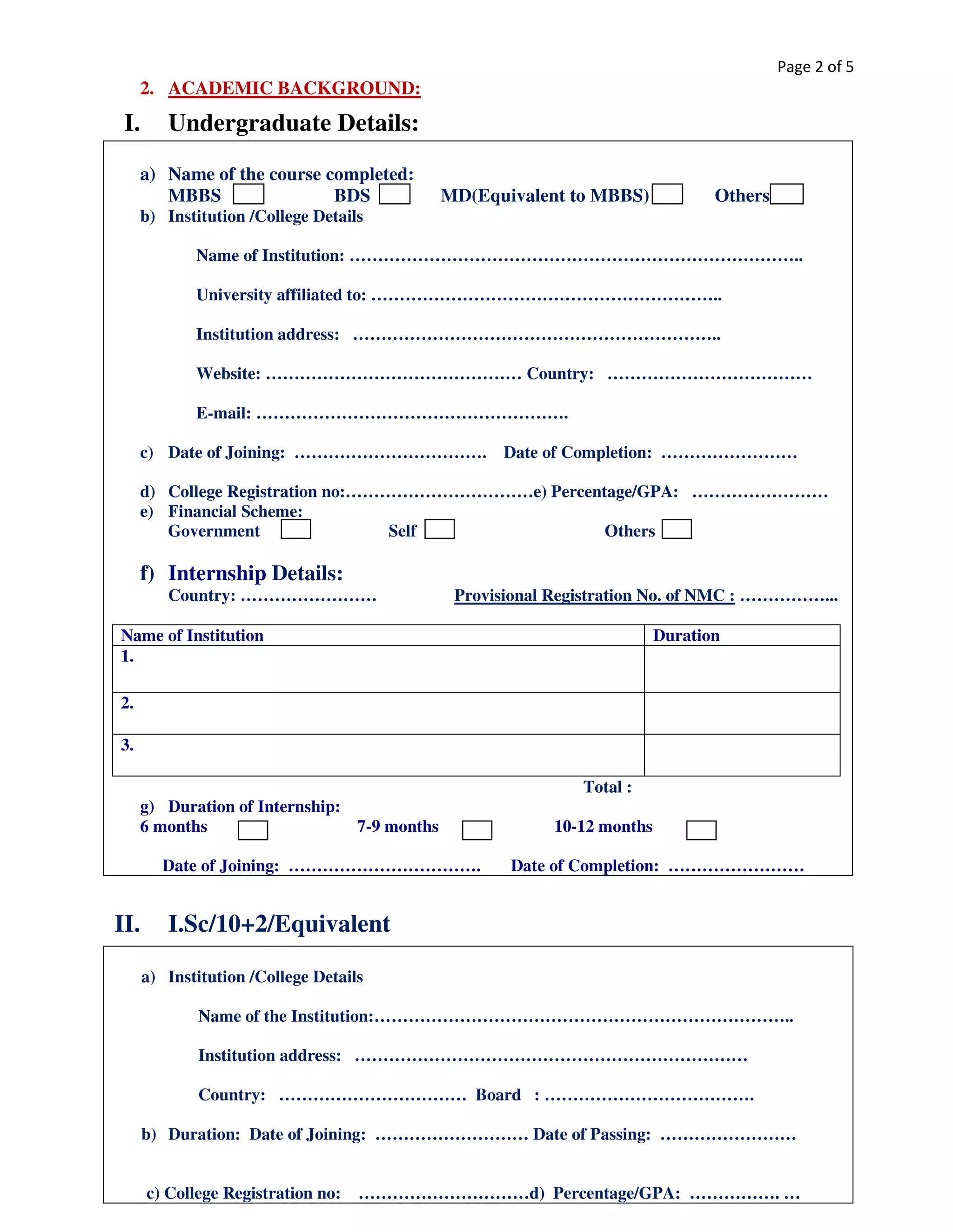 Nmc licence examination form | PDF