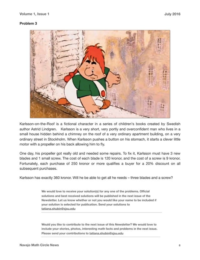 Navajo Nation Math Circle News, issue 1 | PDF