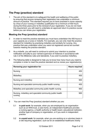 NMC handbook on Prep Requirements | PDF
