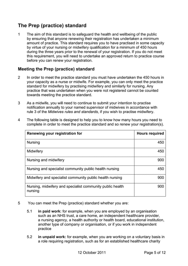 NMC handbook on Prep Requirements | PDF
