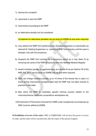 NMC RMP REGULATIONS '22 (Final Draft) | PDF