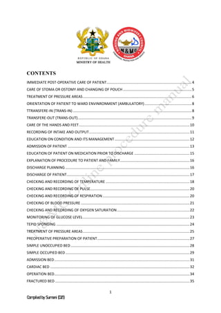 NMC PROCEDURE MANUAL PART ONE DAY AND TH | PDF