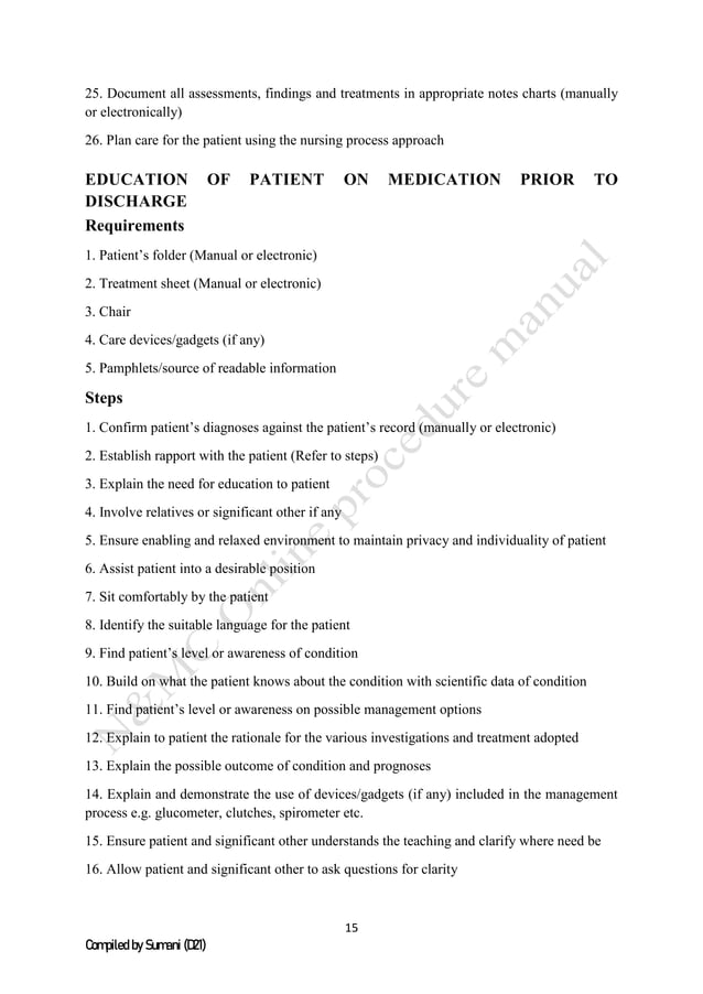 NMC PROCEDURE MANUAL PART ONE DAY AND TH | PDF | Blood Disorders | Diseases and Conditions