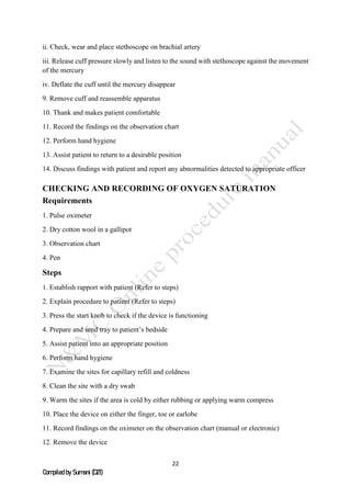 NMC PROCEDURE MANUAL PART ONE DAY AND TH | PDF