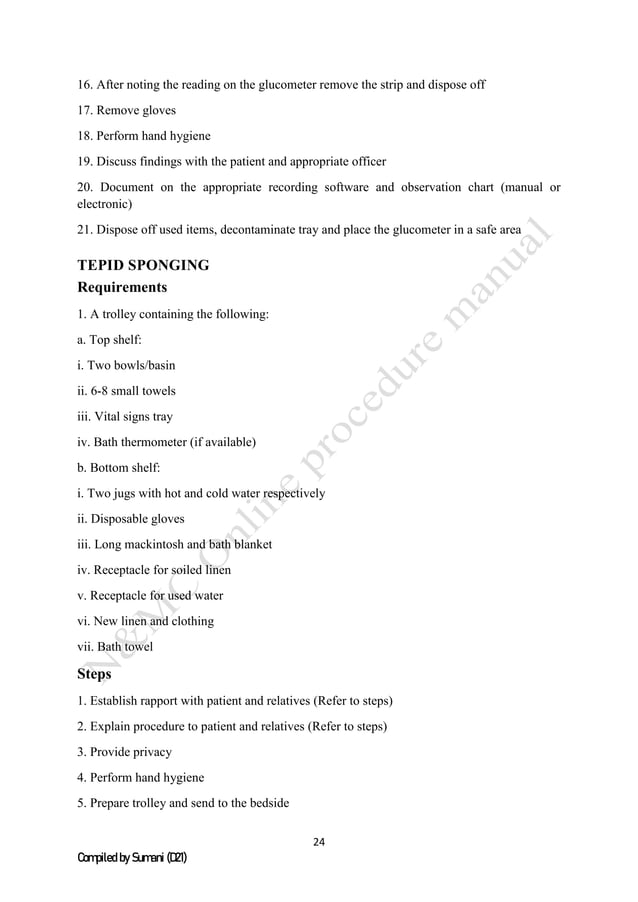 NMC PROCEDURE MANUAL PART ONE DAY AND TH | PDF | Blood Disorders | Diseases and Conditions