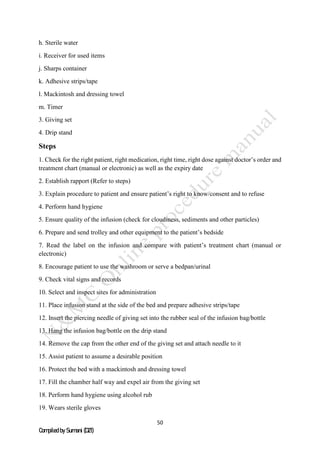 NMC PROCEDURE MANUAL PART ONE DAY AND TH | PDF