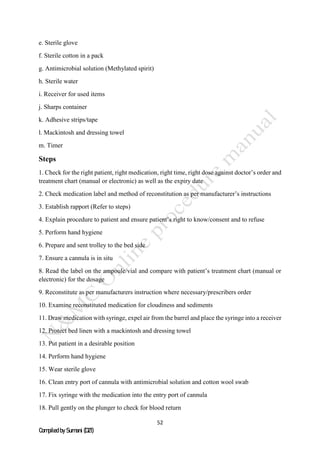 NMC PROCEDURE MANUAL PART ONE DAY AND TH | PDF