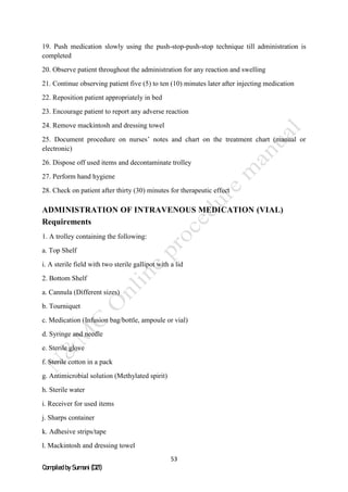 NMC PROCEDURE MANUAL PART ONE DAY AND TH | PDF