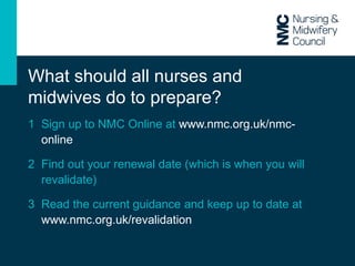 NMC WirralCT revalidation presentation - Jan 2016 | PDF