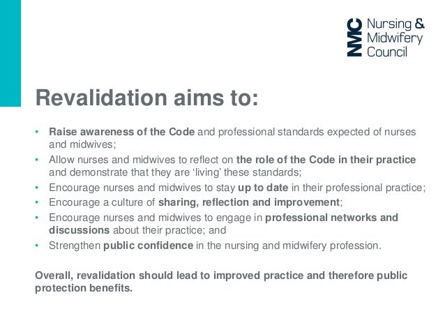 NMC WirralCT revalidation presentation - Jan 2016