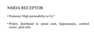 NMDA receptors and drugs acting on them | PPTX