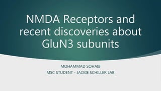 Nmda receptors and glun3 subunits: a review | PPT