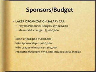 The Los Angeles Lakers Brand Campaign | PPTX