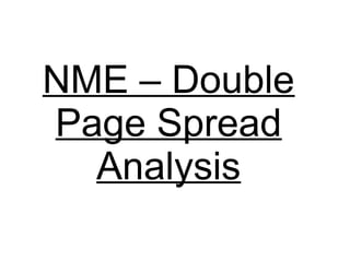 NME - Magazine Analysis | PPT