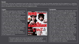 NME magazine analysis | PPTX