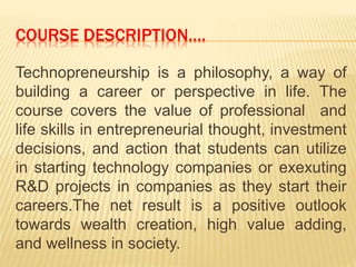 technopreneurship | PPTX