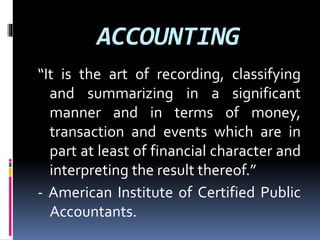 Introduction of accounting and Golden rules | PPT
